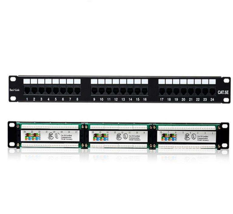 Patch panel 24 way 1u Cat5e – Nicos Fotsios LTD